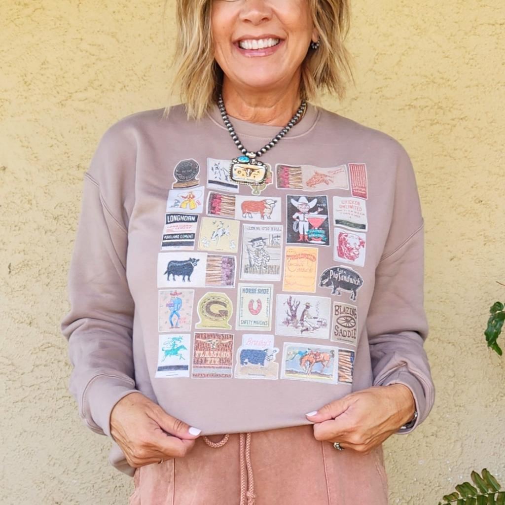 XOXO Western Matchbooks Sweatshirt – U Bar and Company