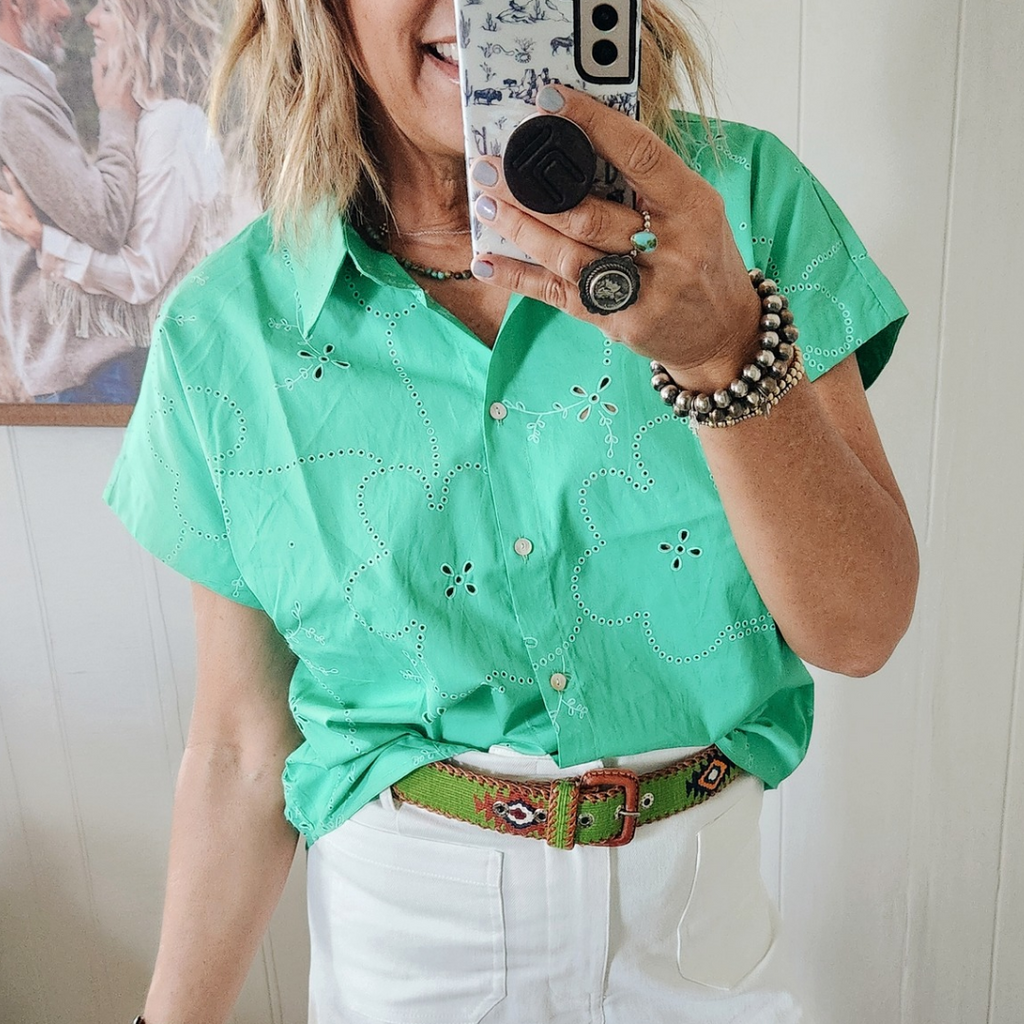 The Midland Eyelet Top – U Bar and Company