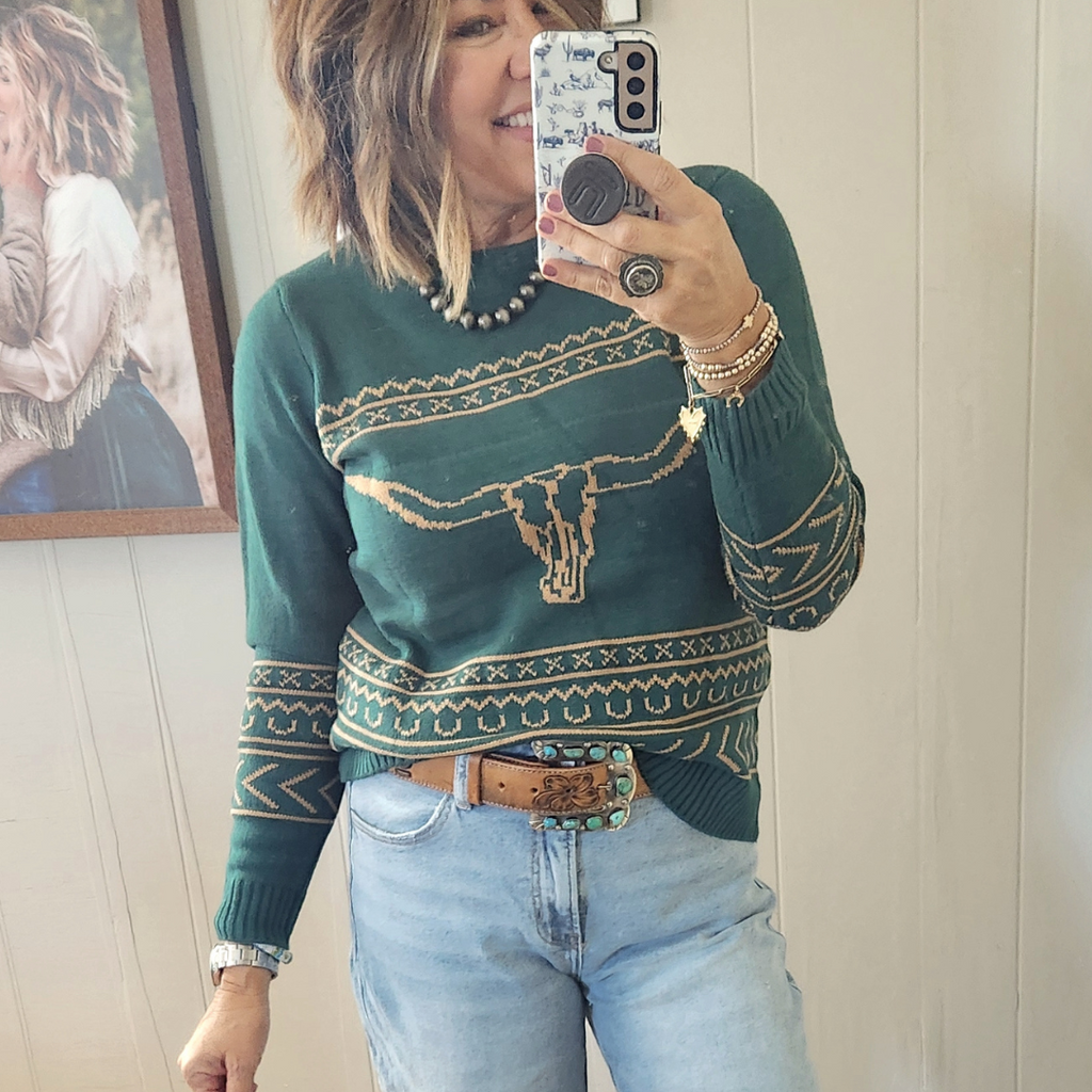 Cotton and Rye Longhorn Sweater – U Bar and Company