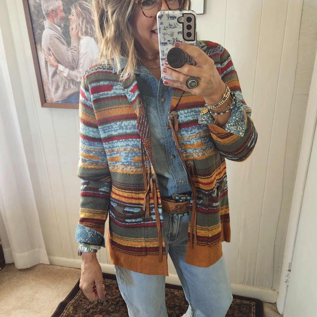 Cotton and Rye Concho Cardy – U Bar and Company