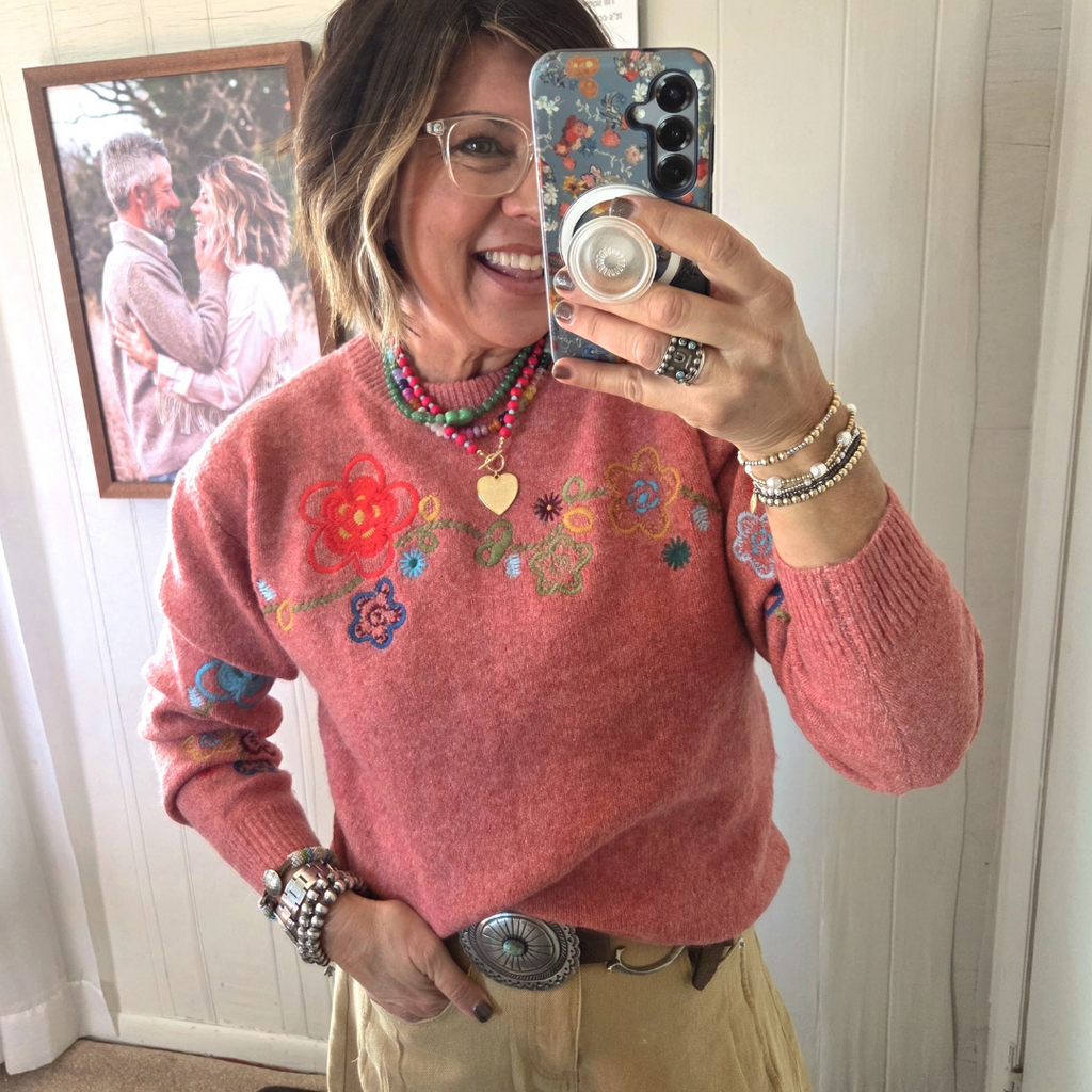 The Brinlee Embroidered Sweater – U Bar and Company