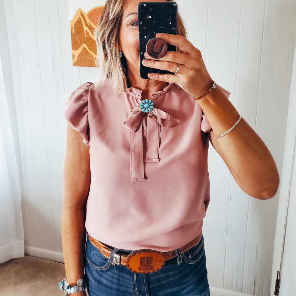 The Tulia Flutter Sleeve Blouse – U Bar and Company
